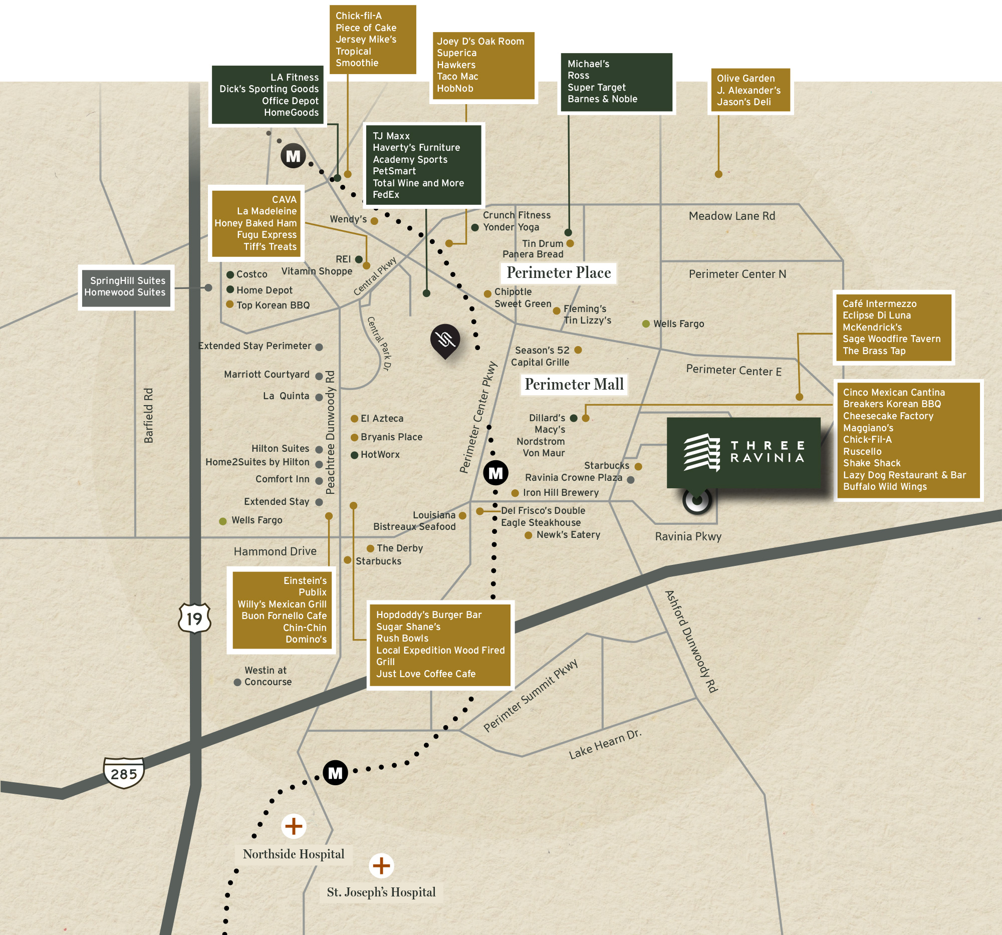 Area Amenities - Three Ravinia