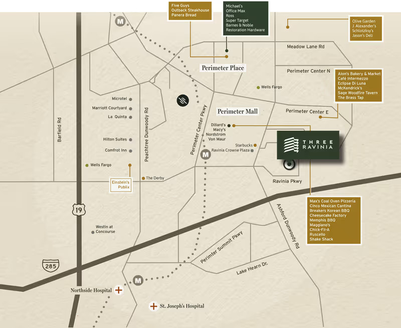 Area Amenities - Three Ravinia